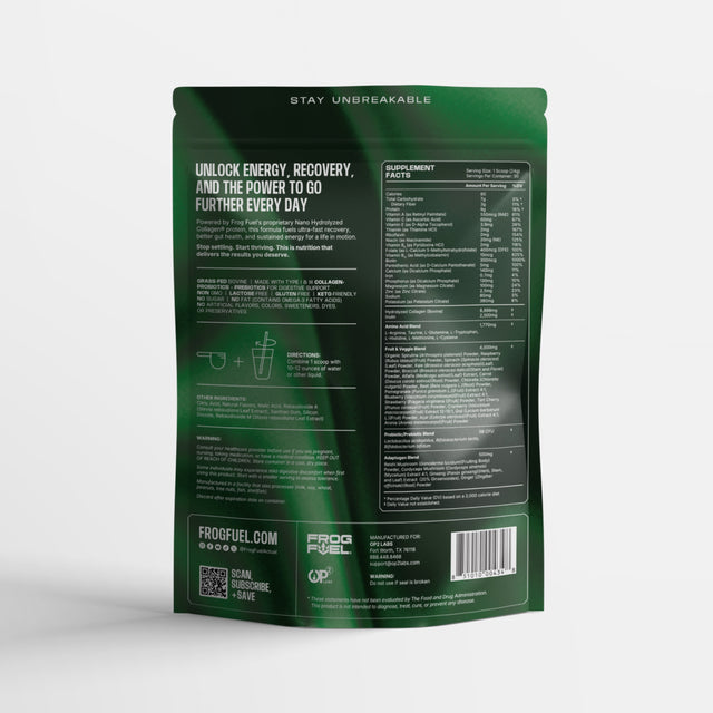 Greens Powder Supplement with Protein | Frog Fuel
